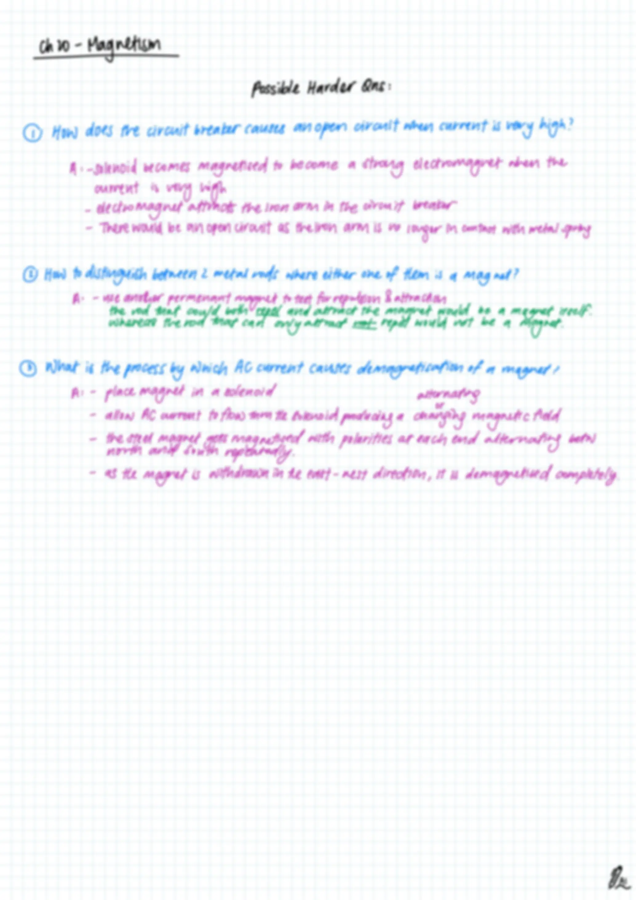 Physics Chapter 20 Magnetism Study Notes Physics Docsity