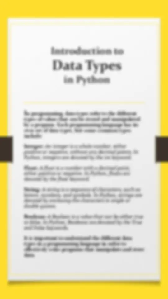 Learn Python programming Language. | Summaries Computer science | Docsity