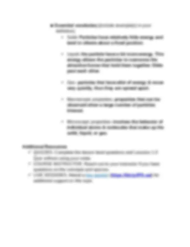 Structure of Matter: Note-Taking Guide for Lessons 1-3 | Study notes ...