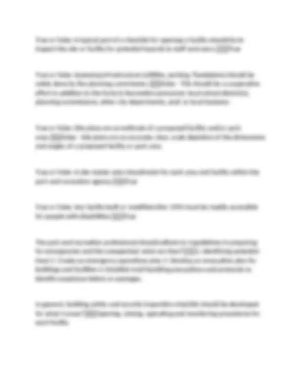 CPRP Parks & Rec Exam Study Guide 1 Questions and Answers 2022/2023 ...