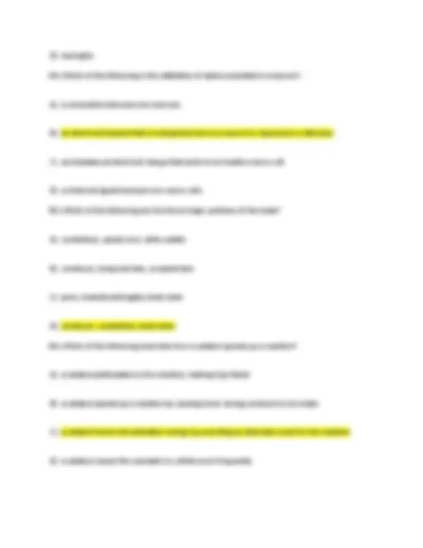 HESI A2 ANATOMY AND PHYSIOLOGY | Exams Physiology | Docsity