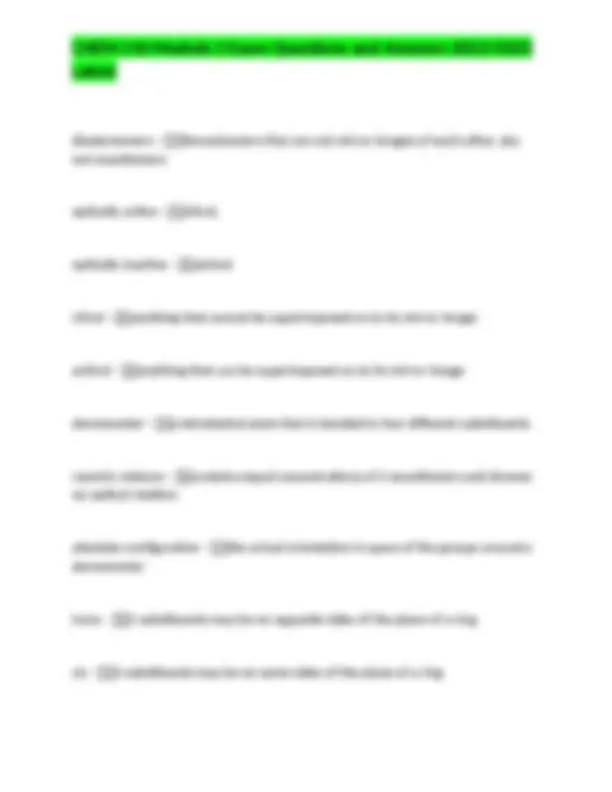 CHEM 210 Module 2 Exam Questions and Answers 2022/2023 Latest | Exams ...