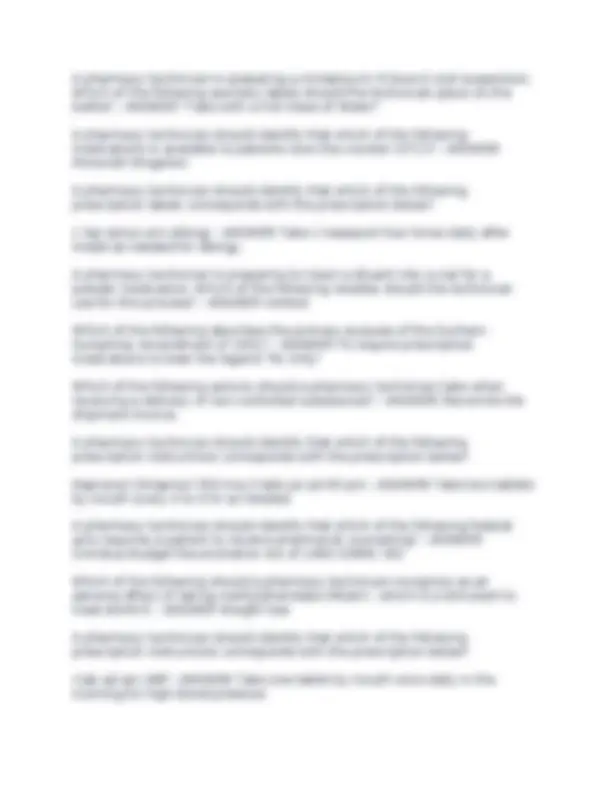 NHA Pharmacy Tech Practice Test Questions Answered 100% Correct 2023 ...