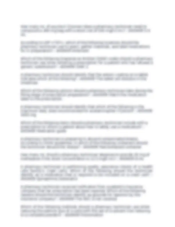 NHA Pharmacy Tech Practice Test Questions Answered 100% Correct 2023 ...