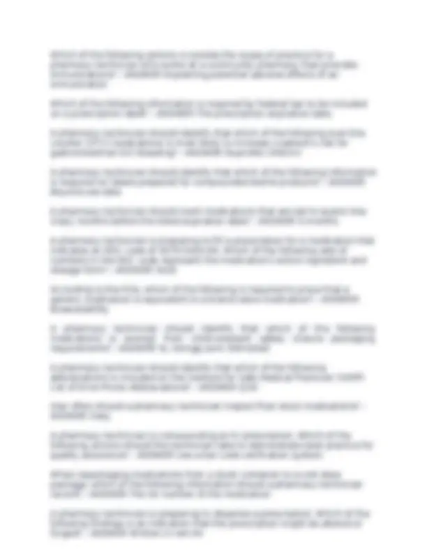 NHA Pharmacy Tech Practice Test Questions Answered 100% Correct 2023 ...