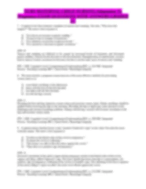 NURS MATERNAL CHILD NURSING:Adaptation To Pregnancy EXAM QUESTIONS WITH ...