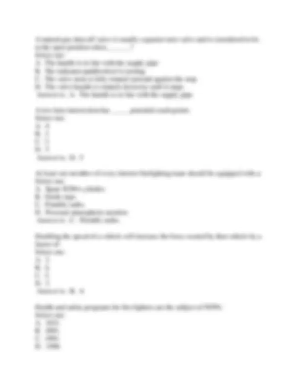 TCFP Firefighter I/II Chapters 1-5 Test LATEST UPDATED COMPLETE ...