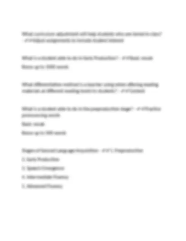 WGU D096 Fundamentals of Diverse Learners Study Guide Questions and ...