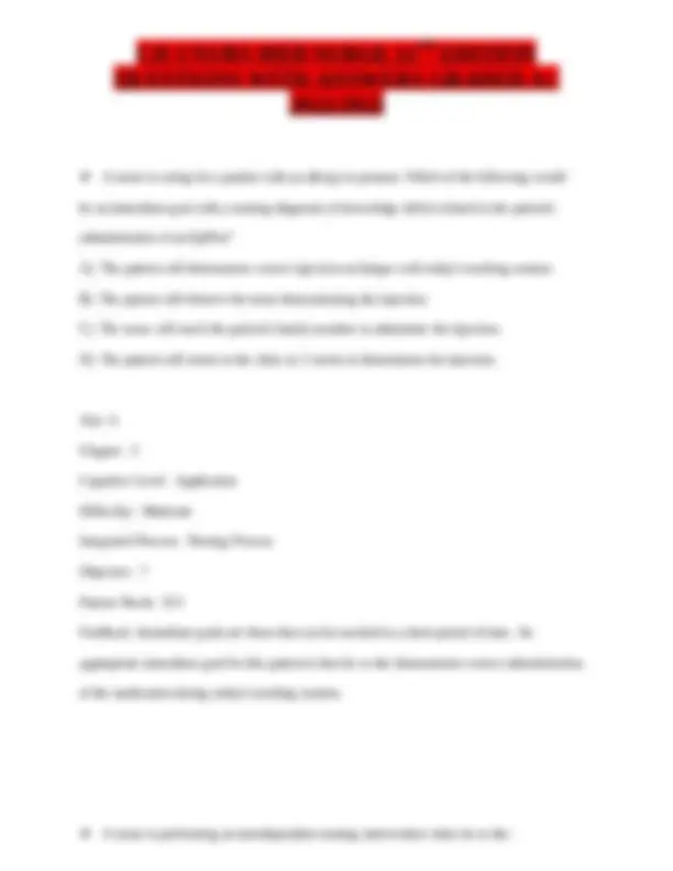 Nursing Process and Patient Care Questions with Answers | Exams Nursing ...