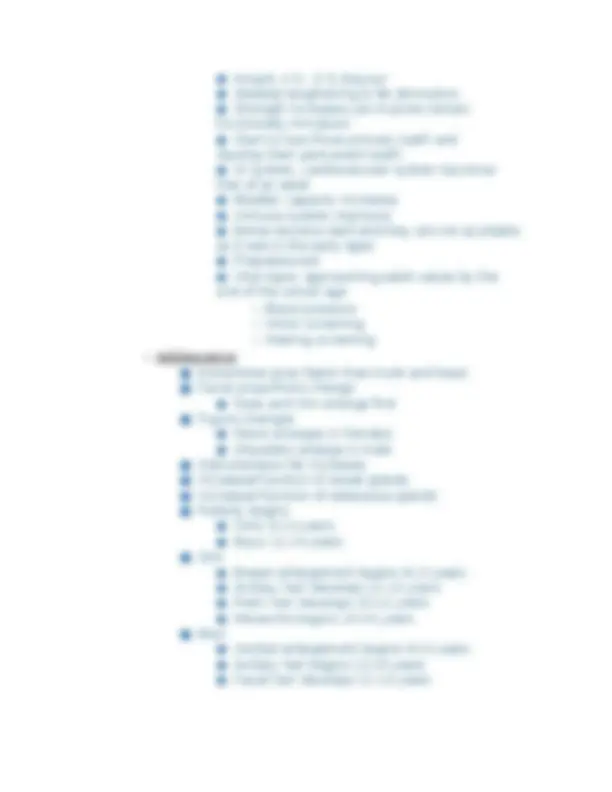 Normal vs. Abnormal Pathophysiology for Children | Exams Nursing | Docsity