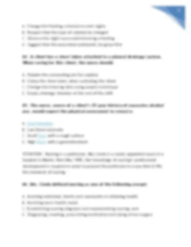 Fundamentals of Nursing Exam 15: NLE Pre-Boards (100 Items) | Exams ...