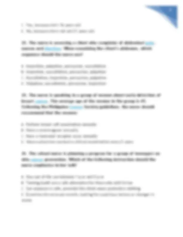 Fundamentals of Nursing Exam 15: NLE Pre-Boards (100 Items) | Exams ...