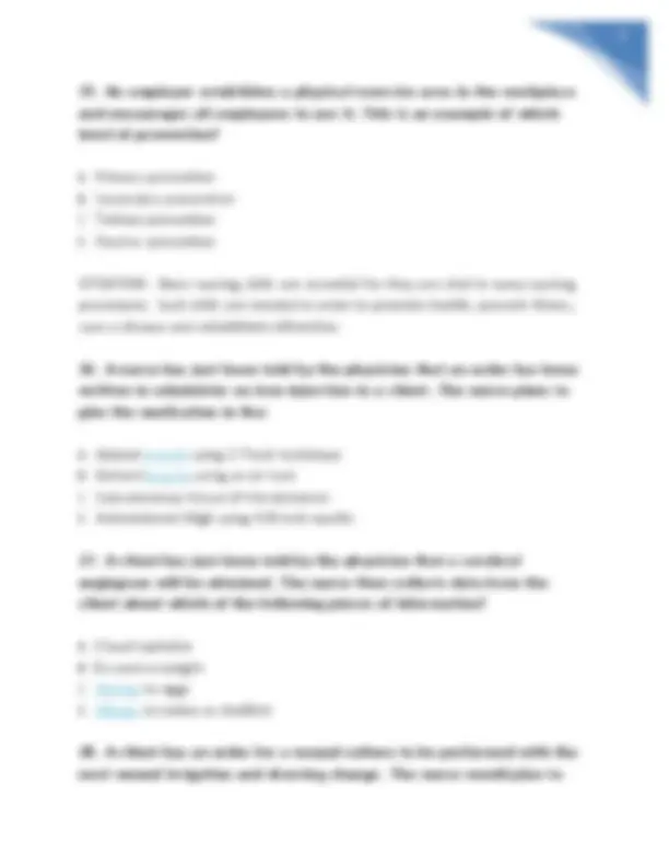 Fundamentals of Nursing Exam 15: NLE Pre-Boards (100 Items) | Exams ...