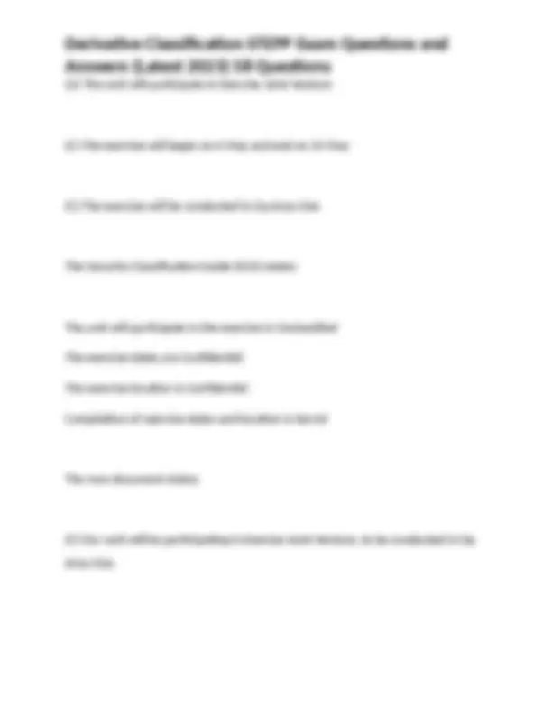 Derivative Classification STEPP Exam Questions and Answers (Latest 2023 ...