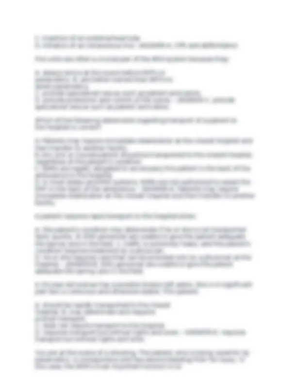 EMR Test #1 (Chapters 1-7) Practice Questions and Answers with Complete ...