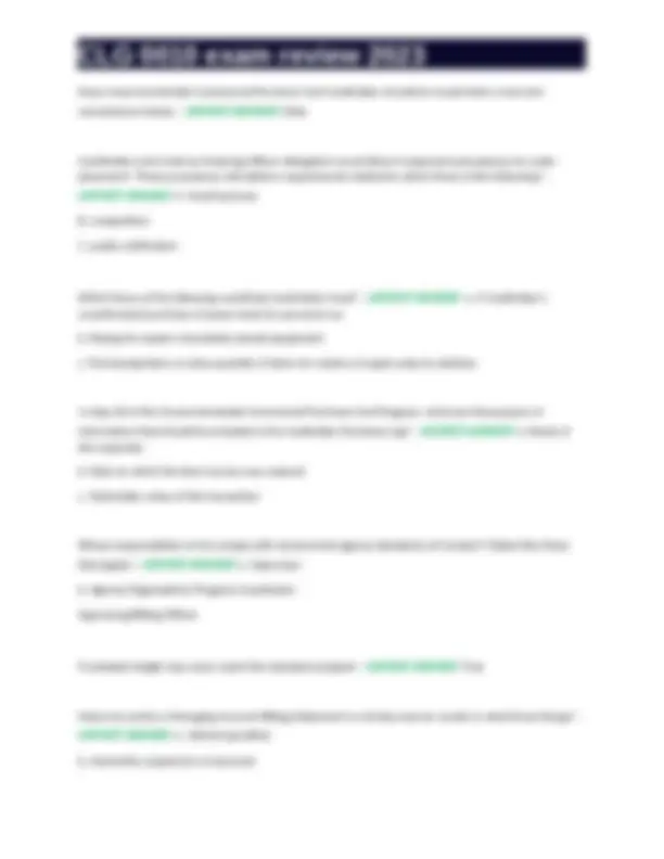 CLG 0010 exam review 2023 | Exams Nursing | Docsity