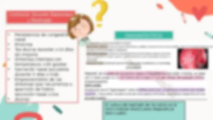 Sinusitis: Causas, Síntomas, Diagnóstico y Tratamiento | Diapositivas de Pediatría | Docsity