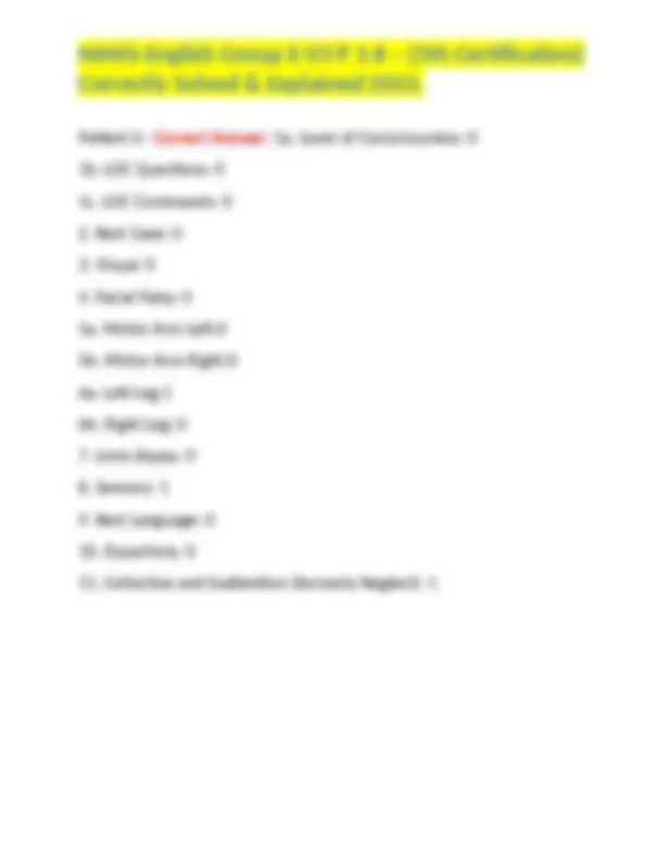 NIHSS-English Group E-V3 P 1-6 - (5th Certification) Solved & Explained ...