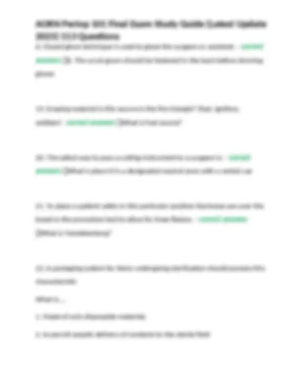 AORN Periop 101 Final Exam Study Guide (Latest Update 2023) 113 ...