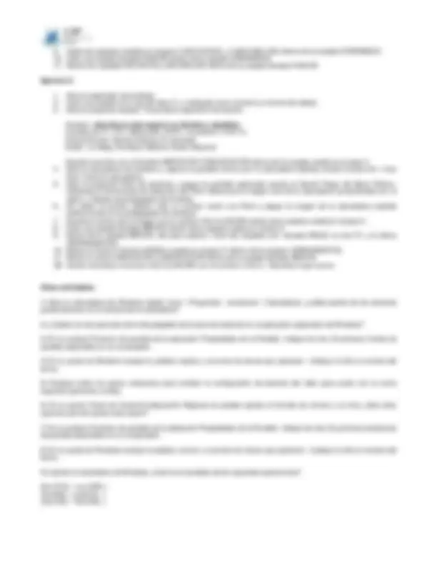 Ejercicios Informática Básica Windows | Ejercicios de Informática | Docsity