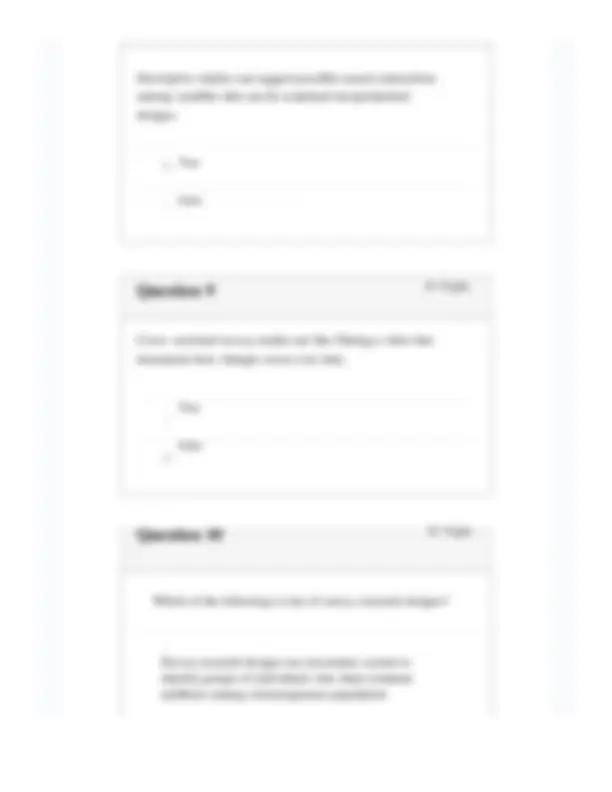 COUC 515 QUIZ- Methods, Program, Evaluation and Designs 2023 | Exams Marketing Research | Docsity