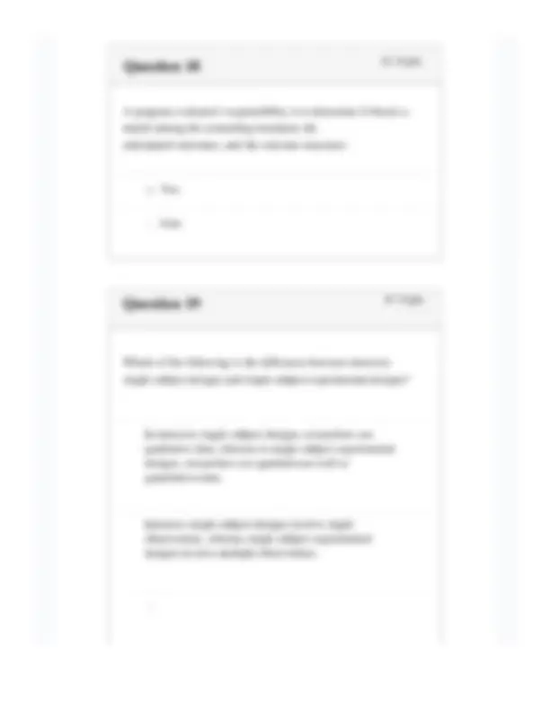 COUC 515 QUIZ- Methods, Program, Evaluation and Designs 2023 | Exams Marketing Research | Docsity