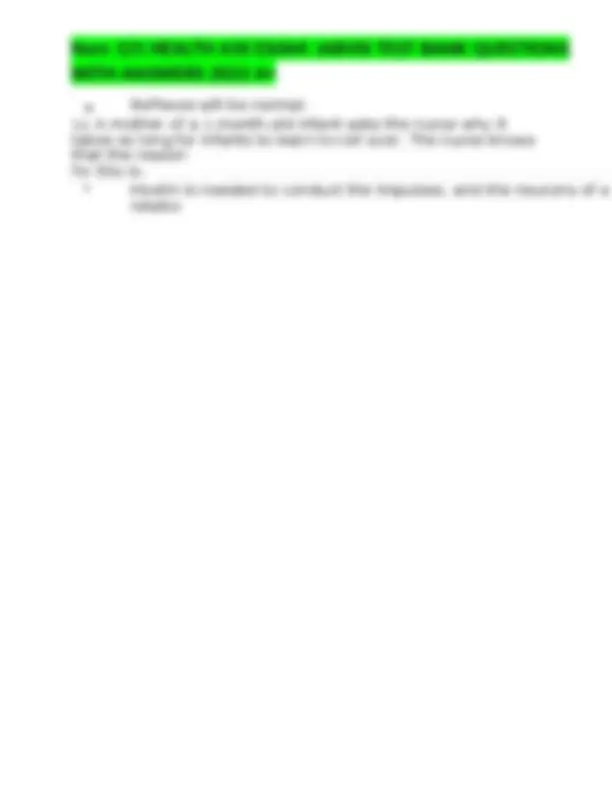 Skin Assessment Exam Questions with Answers | Exams Nursing | Docsity