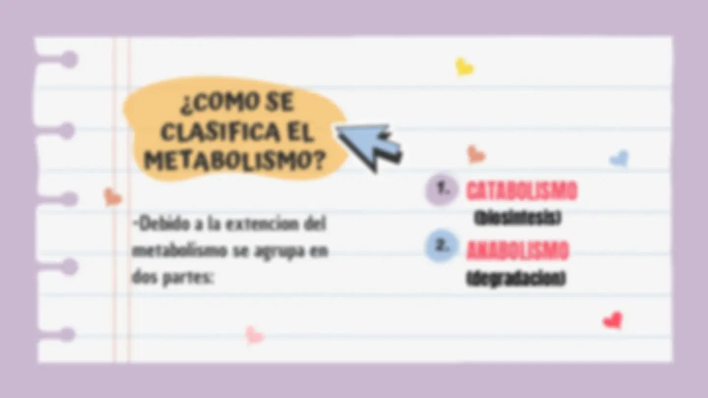 Metabolismo anabolismo y catabolismo | Diapositivas de Biología | Docsity