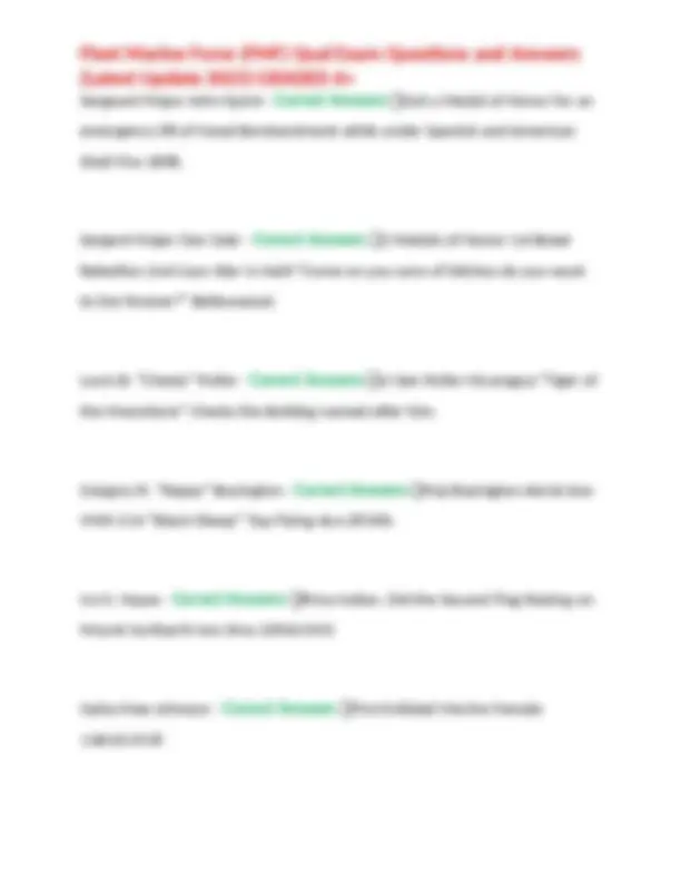 Fleet Marine Force (FMF) Qual Exam Questions and Answers (Latest Update ...