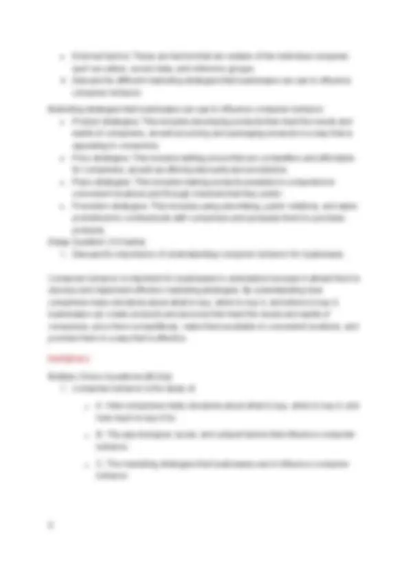 20. Exam Paper for Consumer Behavior in BBA (With Answers) | Exams ...