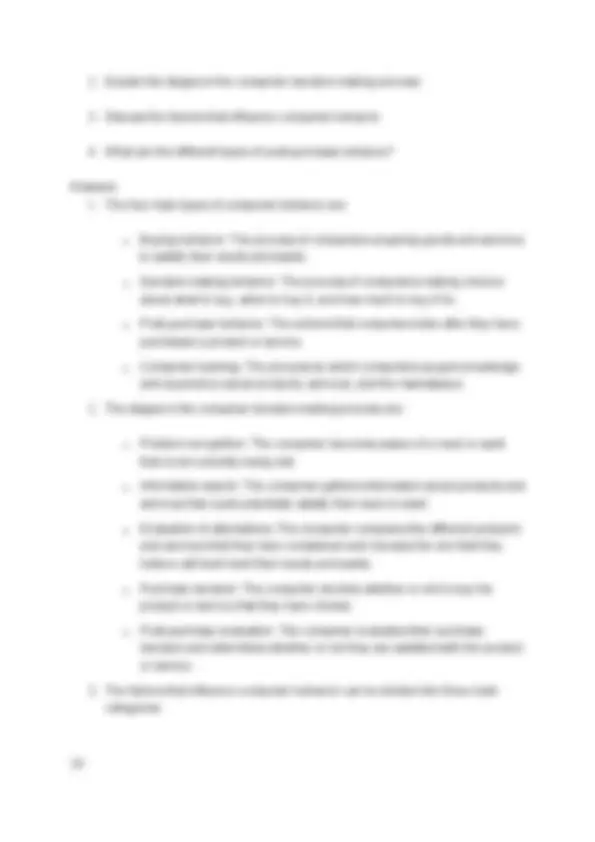 20. Exam Paper for Consumer Behavior in BBA (With Answers) | Exams ...