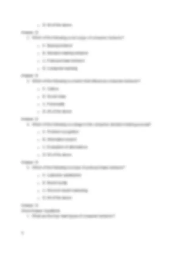 20. Exam Paper for Consumer Behavior in BBA (With Answers) | Exams ...