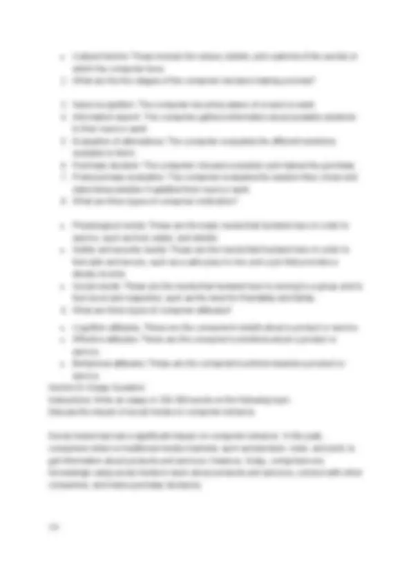 20. Exam Paper for Consumer Behavior in BBA (With Answers) | Exams ...