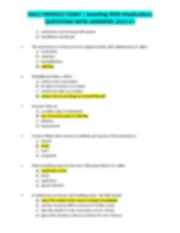 NACC MODULE EXAM | Assisting With Medications QUESTIONS WITH ANSWERS ...