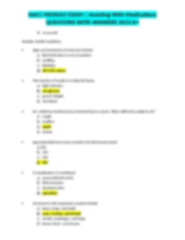 NACC MODULE EXAM | Assisting With Medications QUESTIONS WITH ANSWERS 2023 A+ | Exams Nursing ...