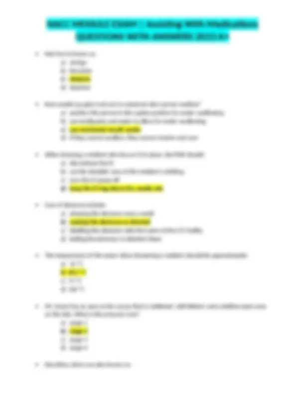 NACC MODULE EXAM | Assisting With Medications QUESTIONS WITH ANSWERS ...