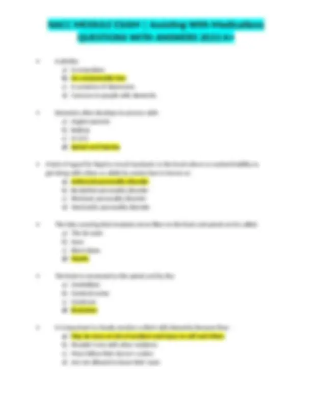 NACC MODULE EXAM | Assisting With Medications QUESTIONS WITH ANSWERS ...