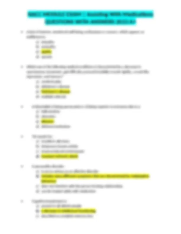 NACC MODULE EXAM | Assisting With Medications QUESTIONS WITH ANSWERS ...