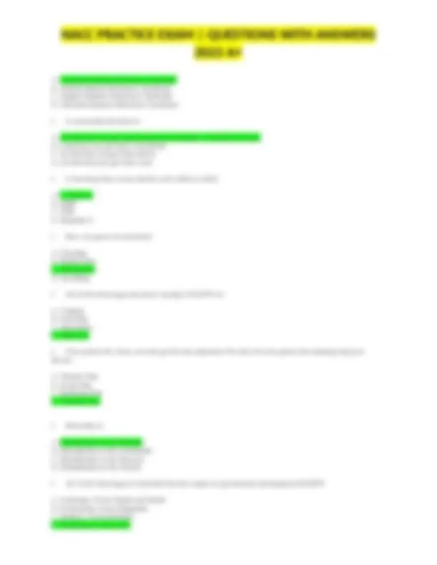 NACC PRACTICE EXAM | QUESTIONS WITH ANSWERS 2023 A+ | Exams Nursing ...