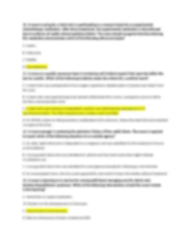 NCLEX Prep RN Practice Questions | Exams Nursing | Docsity