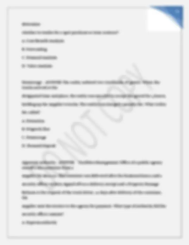 Procurement Exam Practice Questions and Answers | Exams Marketing ...