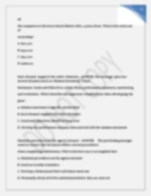 Procurement Exam Practice Questions and Answers | Exams Marketing ...