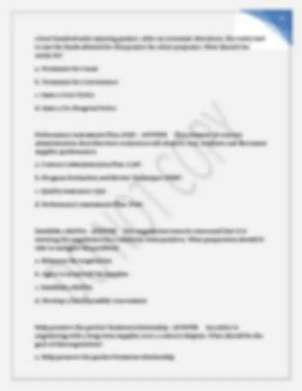 Procurement Exam Practice Questions and Answers | Exams Marketing ...
