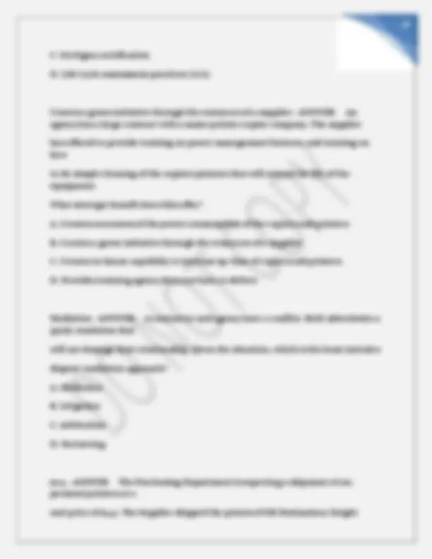 Procurement Exam Practice Questions and Answers | Exams Marketing ...