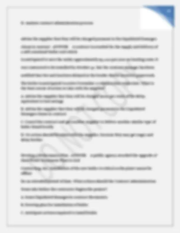 Procurement Exam Practice Questions and Answers | Exams Marketing ...