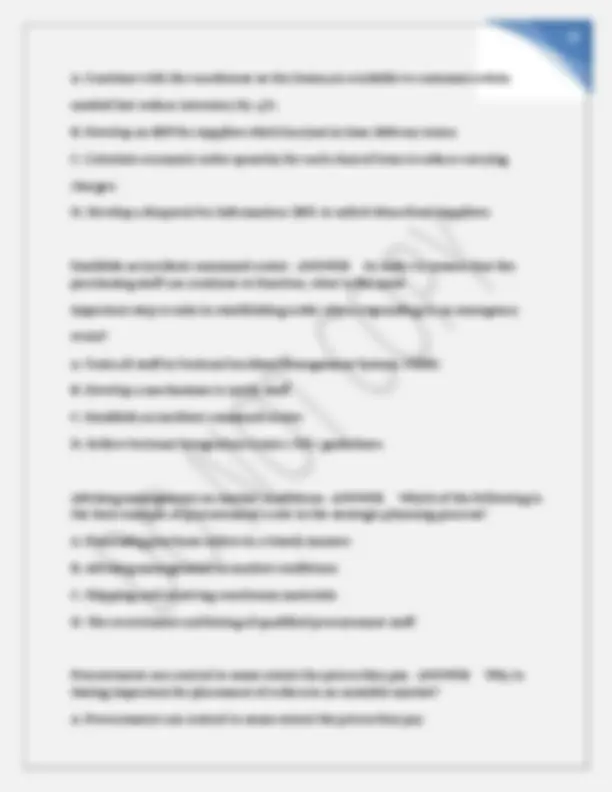 Procurement Exam Practice Questions and Answers | Exams Marketing ...