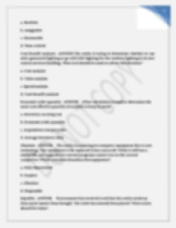 Procurement Exam Practice Questions and Answers | Exams Marketing ...