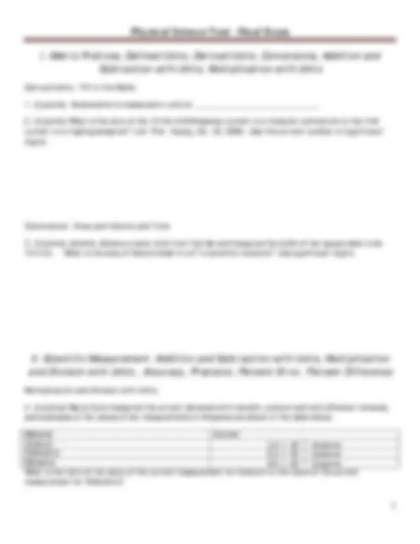 Physical Science Final Exam | Cheat Sheet Law | Docsity