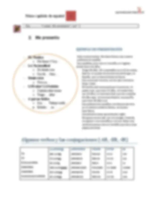 Me presento en español | Exercises Spanish | Docsity