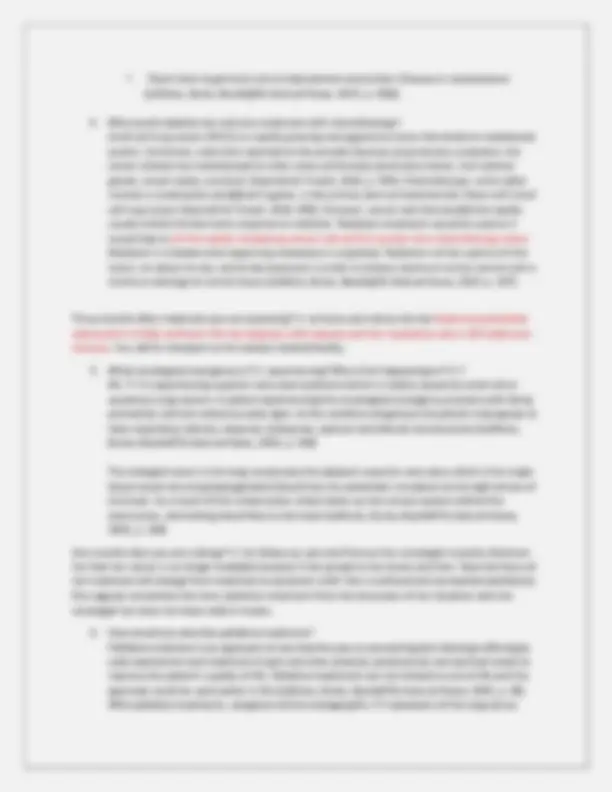 Oncology Case Study 2023 | Exams Nursing | Docsity